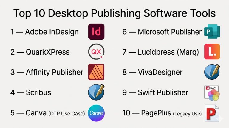 Top 10 Desktop Publishing Software: Features, Pros, Cons & Comparison ...