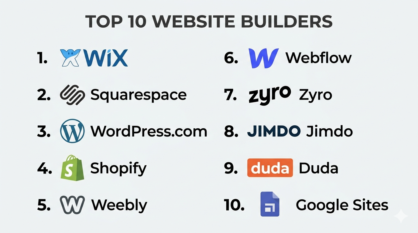 Top 10 Website Builders Features, Pros, Cons & Comparison – My Hospital Now